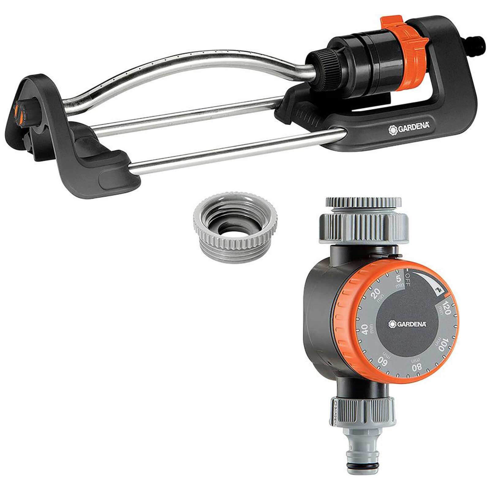 Gardena Aqua S Oscillating Garden Sprinkler and Water Timer Set ...