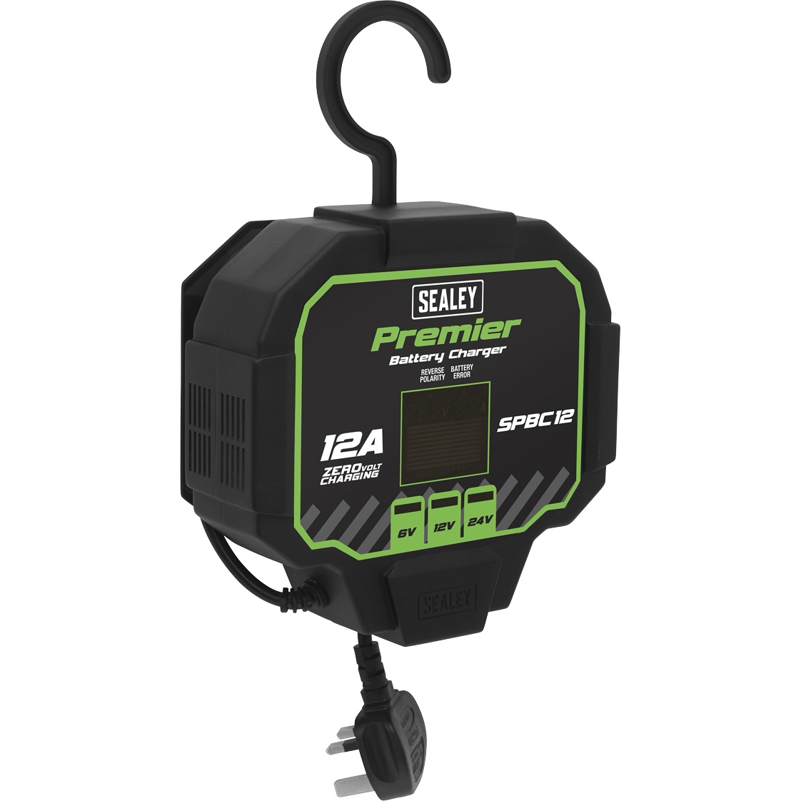 Sealey SPBC12 Fully Automatic 12 Amp Battery Charger 6v, 12v or 24v ...