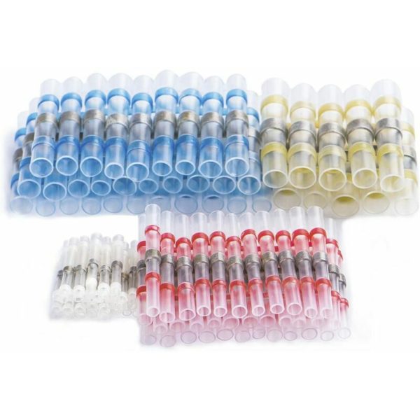 100pcs Electrical Lugs Heat Shrink Tubing 4 Sizes Butt Wire-Extender ...