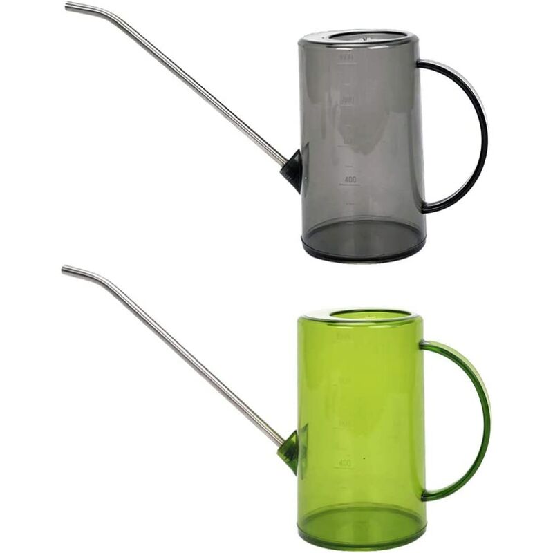 2 Pack Indoor Plastic Watering Can 1L Small Long Watering Can Watering ...