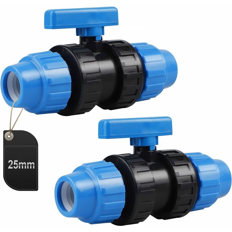 2 Pieces pp Water Pipe Connector, pe Pipe Clamp Connector, 25mm (Blue ...