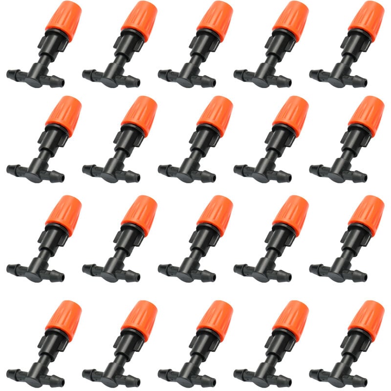 20pcs Small Size Plastic Adjustable Sprayer Nozzles Suits Garden Water ...