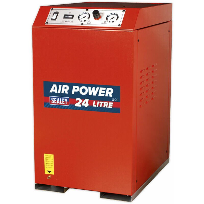 24 Litre Cabinet Air Compressor V-Twin 2.5hp Motor - 1/4 Inch bsp ...