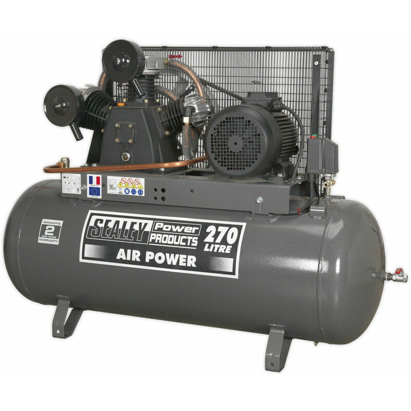 270 Litre Belt Drive Air Compressor - 3 Phase 7.5hp Motor - Triple ...