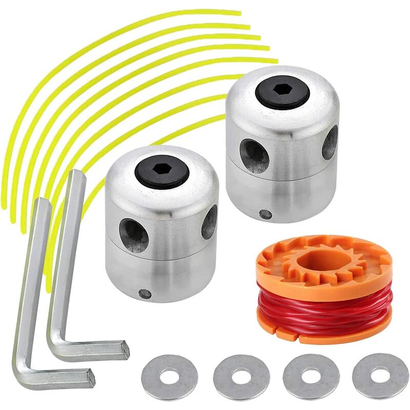 2pcs Brush Cutter Head Universal Aluminum Line Trimmer Head With Nylon ...