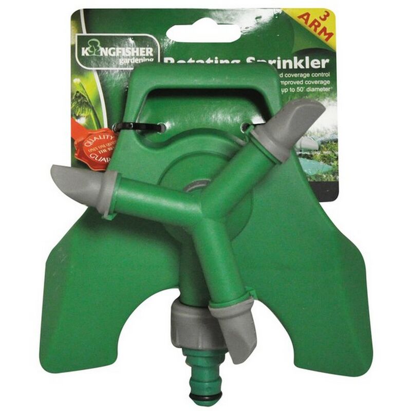 3 Arm Rotating Sprinkler Garden Water Watering Hose Pipe Connection ...