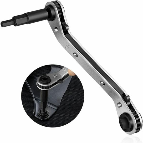 3/16 to 1/4 Ratchet Wrench, 3/8 to 5/16 HVAC Service Wrench with Hex ...