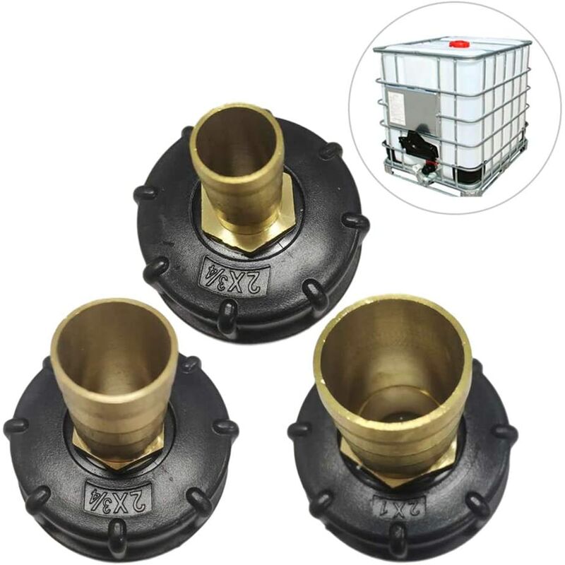 3pcs Connector Nipple for 1000 L Tank, Multitanks Connector, Brass Hose ...