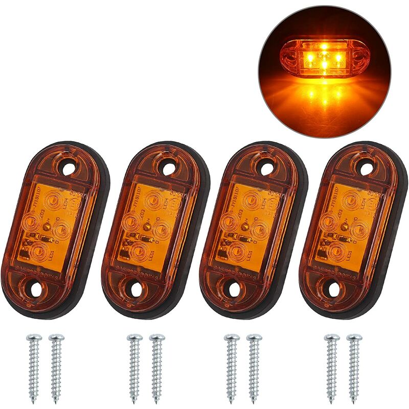 4x4LEDs Side Lights Front Rear Clearance Lights Waterproof led Marker ...