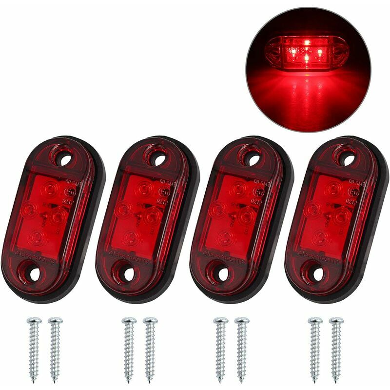4x4LEDs Side Lights Front Rear Clearance Lights Waterproof led Marker ...