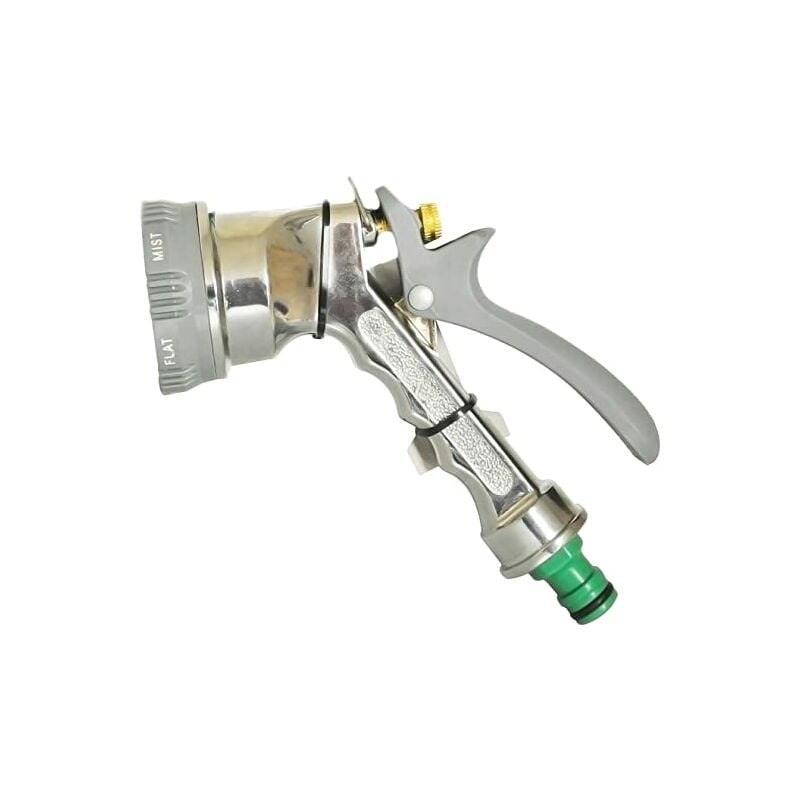 6 Dial Chrome Metal Spray Gun For Hose - Garden Equipment Review