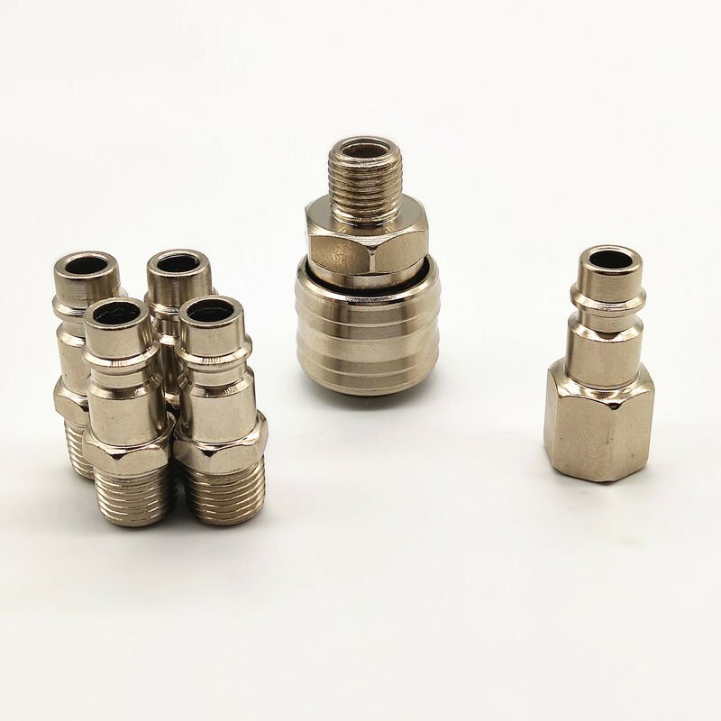 6pcs 1/4 Compressor Fittings bsp Quick Fitting European Pneumatic Air ...