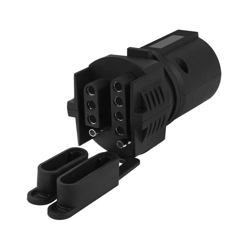 7 Pin Round to 4 Pin 5 Pin Flat Blade Trailer rv Boat Adapter Plug ...