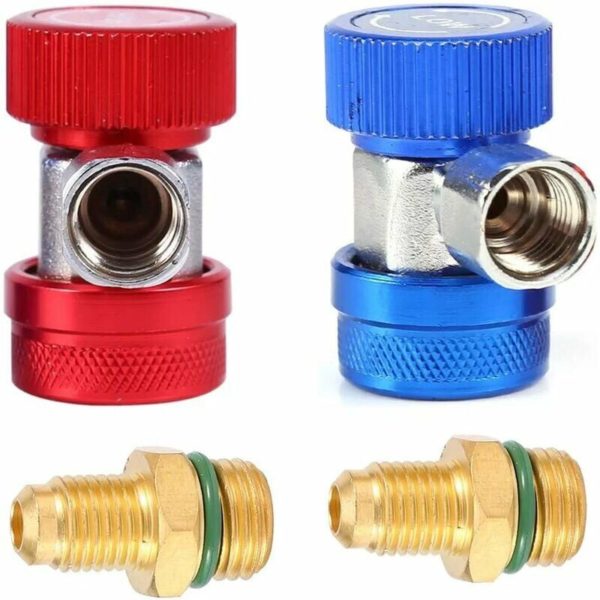 AC R134A Adjustable Quick Coupler AC Charge Fittings Connect Adapter ...