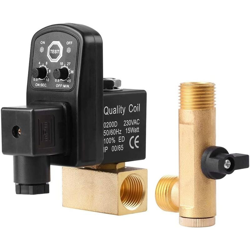 Automatic Electronic Time Delay Drain Valve G1/2 DN15 Electric Drain ...
