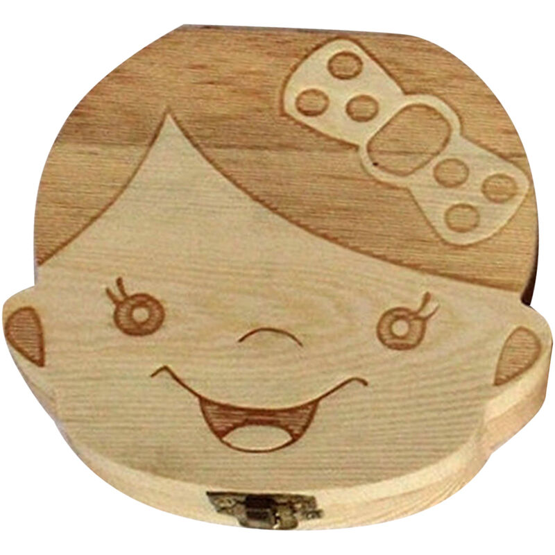 Baby Tooth Box Spanish/English/French/Russion Wooden Kids Milk Teeth ...