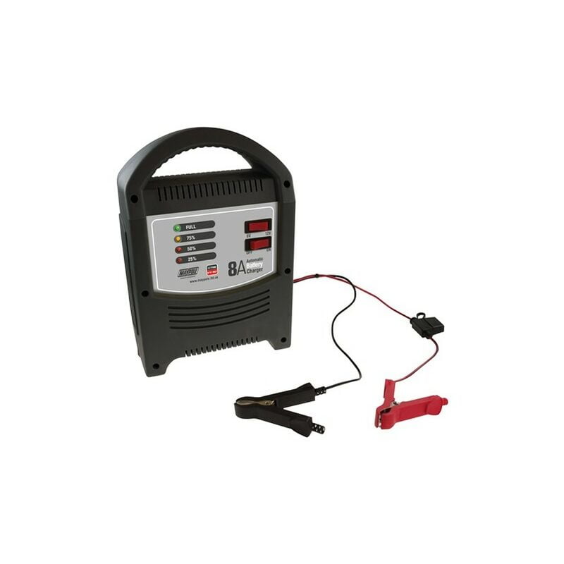 Battery Charger 8A - 6V/12V - led Automatic - MP7108 - Maypole - Garden ...