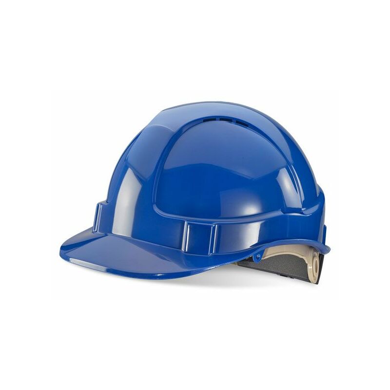 Beeswift - b-brand safety helmet hard hat blue wheel ratchet headgear ...