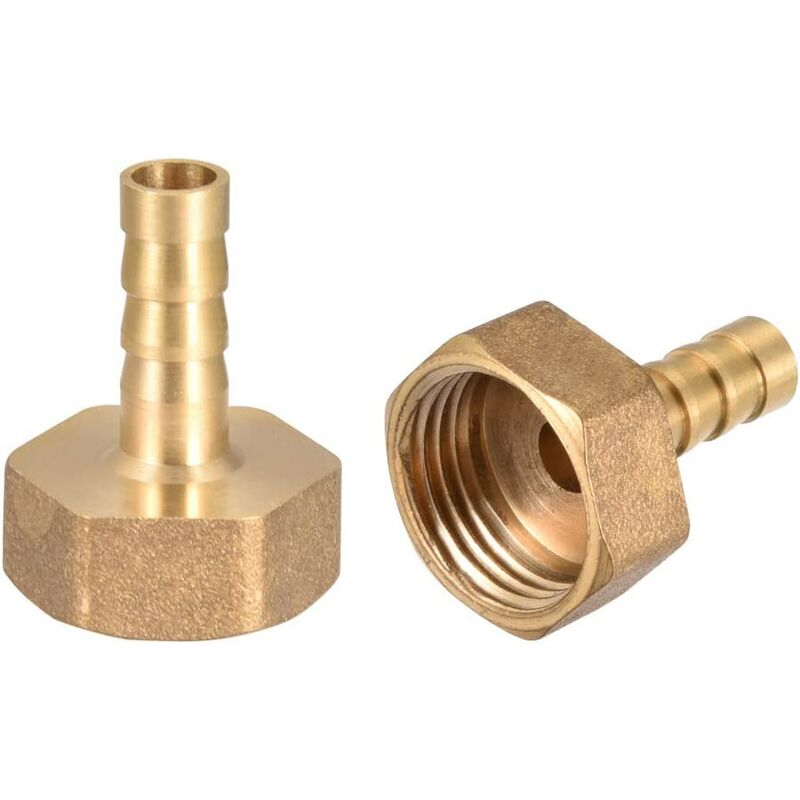 Brass Hose Barb Fitting Connector, 8mm Barb G1/2 Female Thread Pipe ...