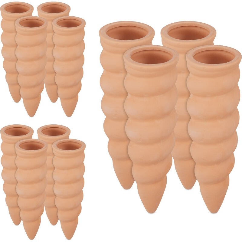 Clay Watering Cones, Set of 12, Plant Irrigation Kit, 1.5 l Bottles ...