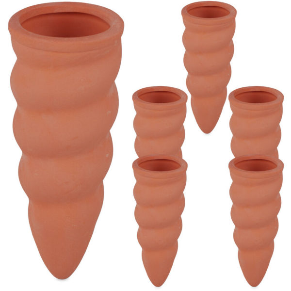 Clay Watering Spikes, Set of 6, Stakes for 1.5 l Plastic Bottes, for ...