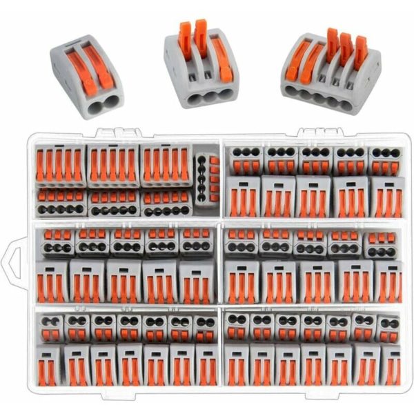 Compact Wire Connector, 100pcs Electrical Connectors, Lever Nut ...