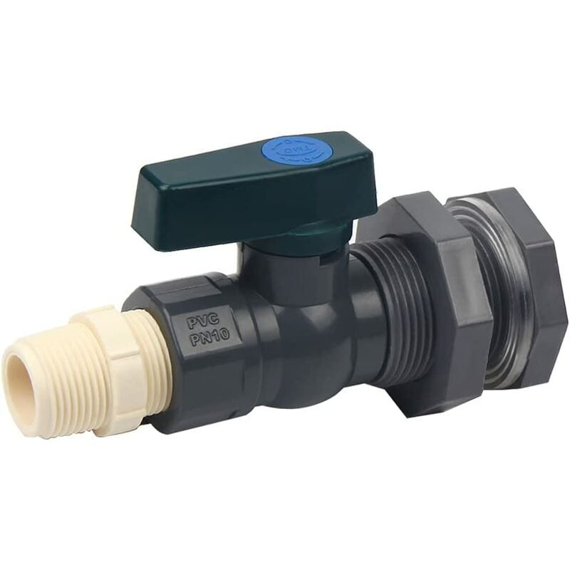Connector pvc Water Tanks 3/4 Inch pvc Rain Barrel Faucet with Bulkhead ...