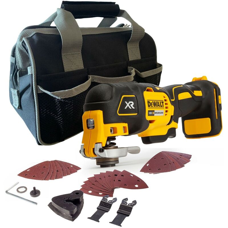 DCS355N 18v xr Brushless Oscillating Multi Tool Bare + 29 Accessories ...