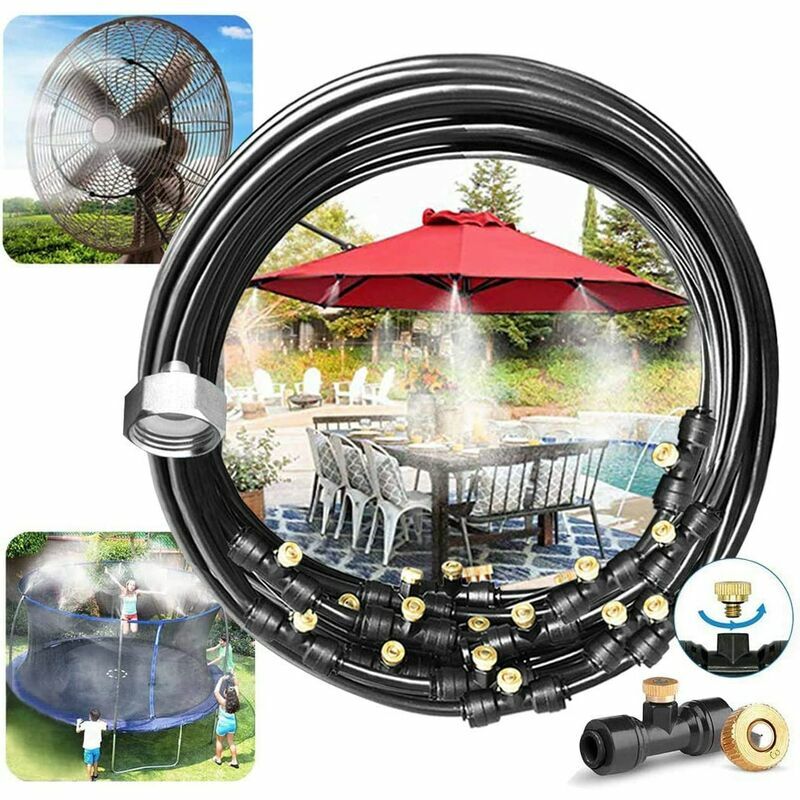 Drip Irrigation Kit, Misting System (6M) Outdoor Mist Cooling System ...