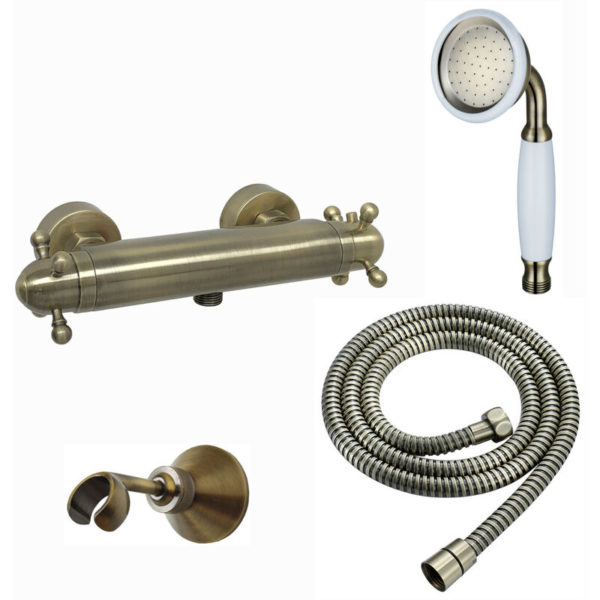 Gallant, SH0589, Antique Bronze, Thermostatic Shower Mixer Valve with ...