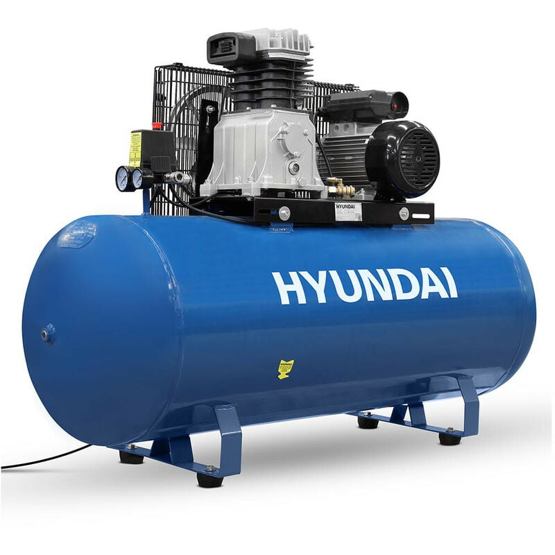 HY3200S 200L Floor-Mounted Belt Drive Air Compressor 3hp 230V - Hyundai ...