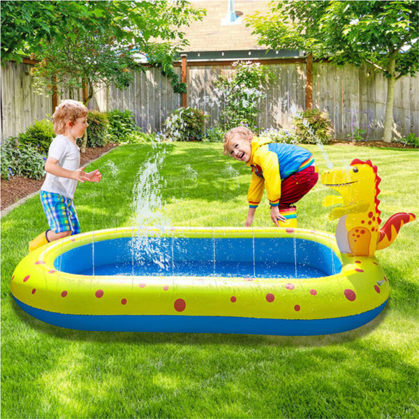 Inflatable Sprinkler Pool Swimming Kiddie Pool Outdoor Backyard Water ...