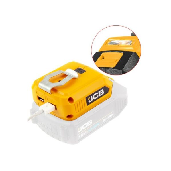 Jcb 18USB 18V usb Adaptor 2 x usb Port Battery Charger + led Light ...