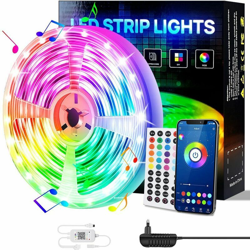 LED Strip, Bluetooth/Wifi RGB LED Strip, Color Changing LED String ...