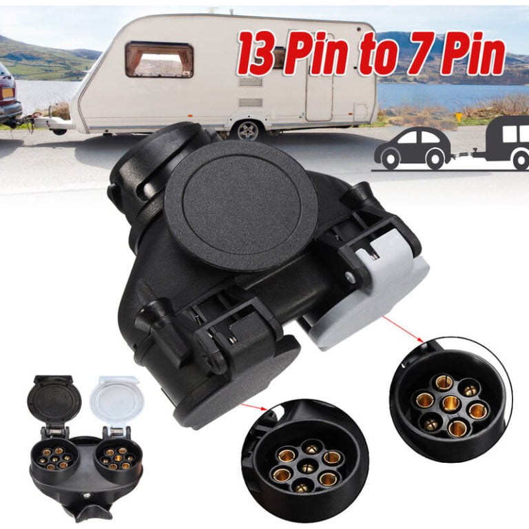 Lbtn - 13 Pin to 7 Pin Dual Head Connector rv Trailer Power Connector ...