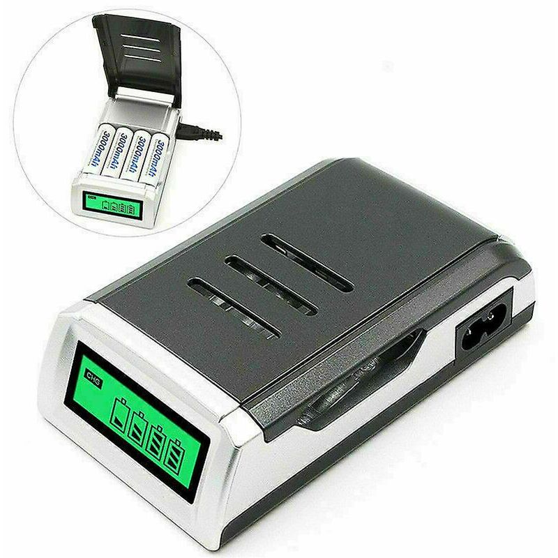 Lcd display smart fast battery charger for aa aaa rechargeable ...