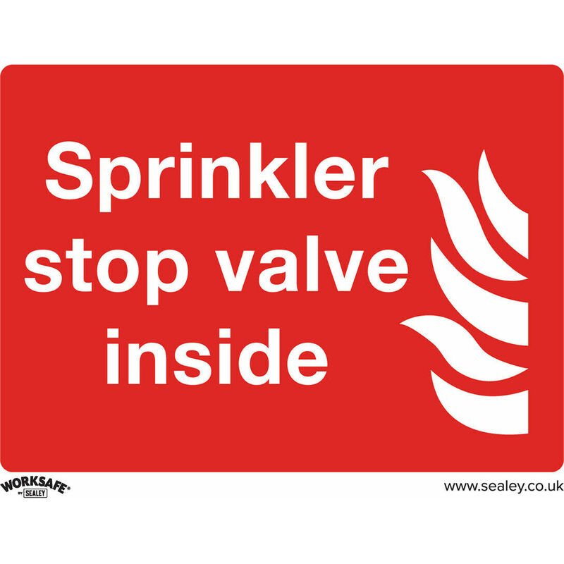 Loops - 1x sprinkler stop valve Health & Safety Sign - Self Adhesive ...