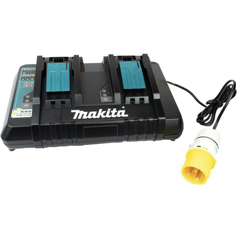 Makita - DC18RD 14.4V-18V lxt Dual Port Twin Rapid Optium Charger 110V ...