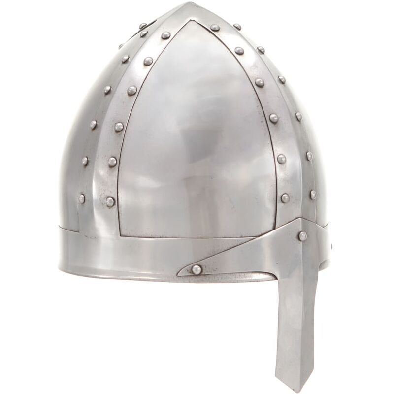 Medieval Knight Helmet Antique Replica larp Silver Steel - Garden ...