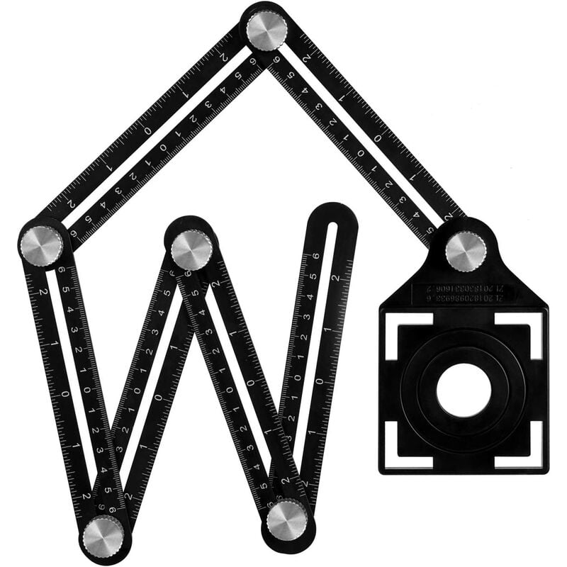 Multi-angle measuring ruler with positioning hole, 6-sided folding ...