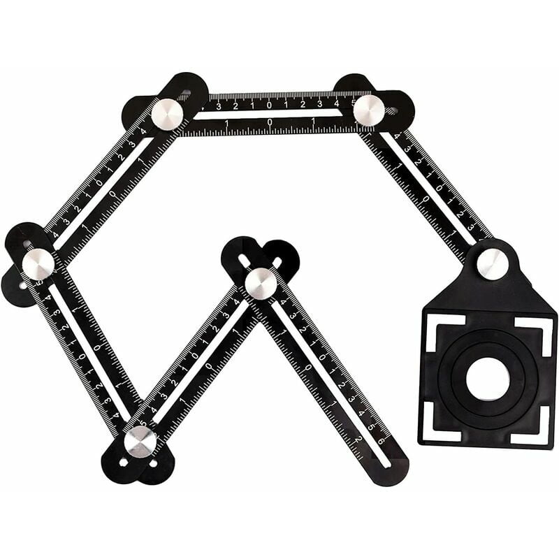 Multiangle measurement rule, a six -sided template in aluminum alloy, a ...
