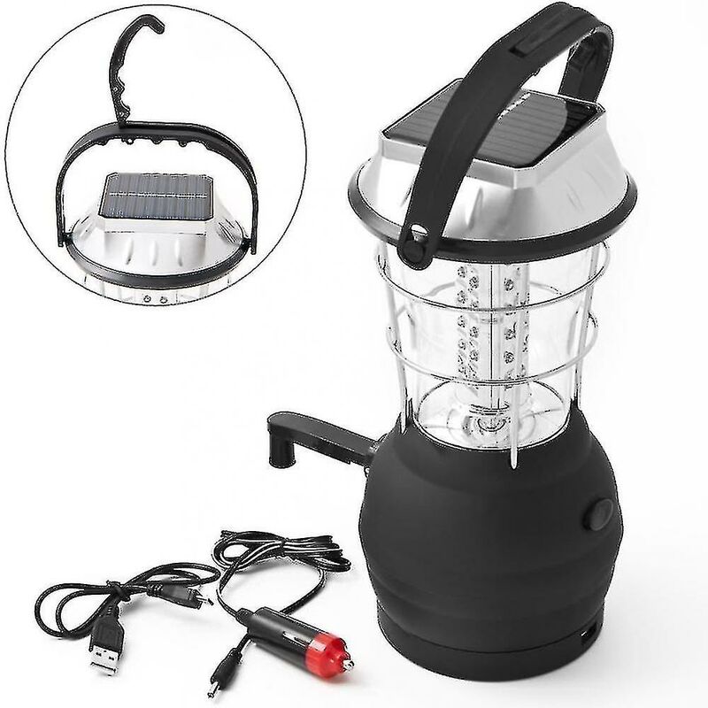 Naxunnn - Crank generator 36 led Camping Emergency Solar Light - Garden ...
