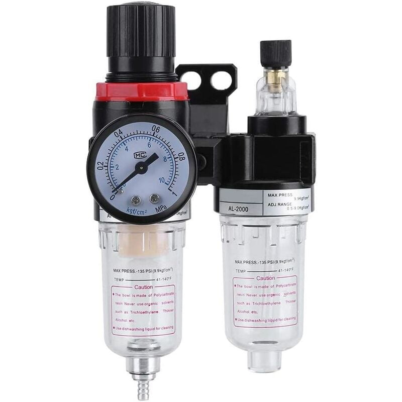 Oil Water Separator - 1/4'' Air Filter Regulator Lubricator Oil ...