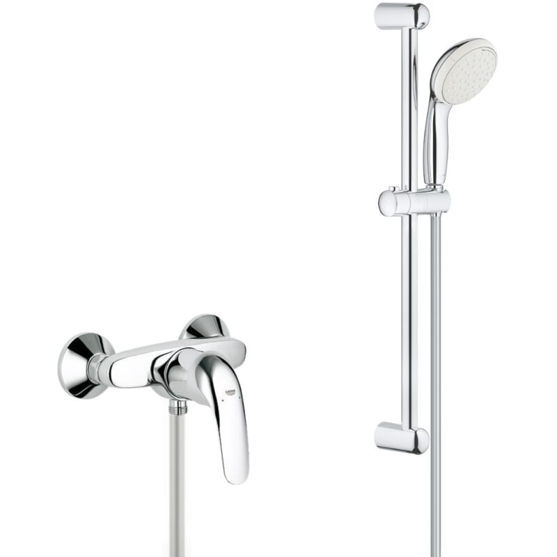 Pack Euroeco Shower Mixer + Tempesta 100 Complete 2 jets Shower set ...