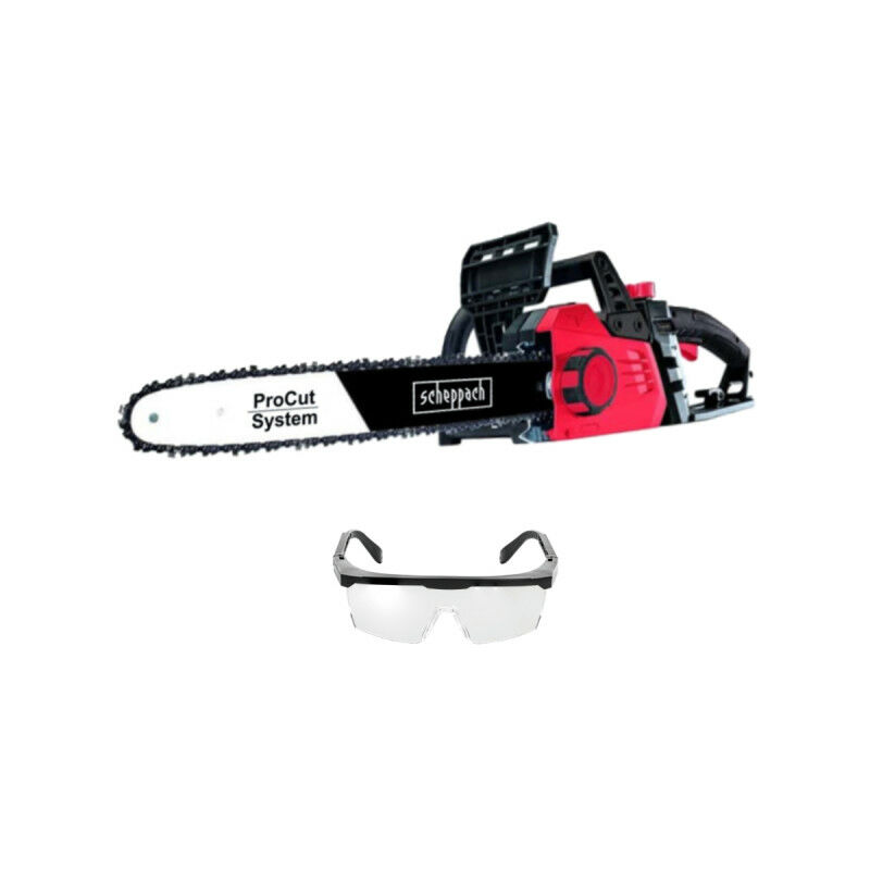 Pack Scheppach ProCut Electric chainsaw - 2400 w - CSE2600 - Safety ...