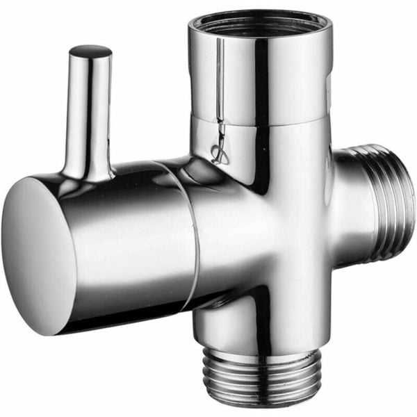 Piece Brass Shower Valve with Tee Adapter, G1/2 3 Way Shower Arm ...