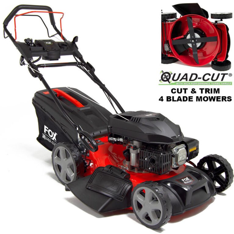 Quad-Cut 510E 20' Electric Start Self Propelled Petrol Lawn Mower - FOX ...