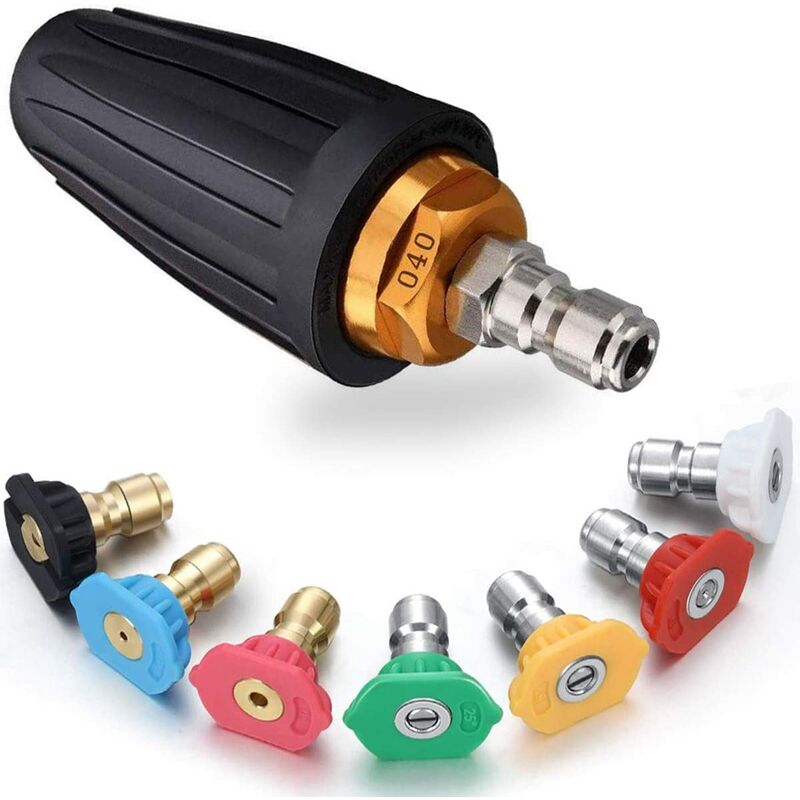 READCLY-Pressure Washer Rotating Turbo Nozzle with 1/4 Quick Connect ...