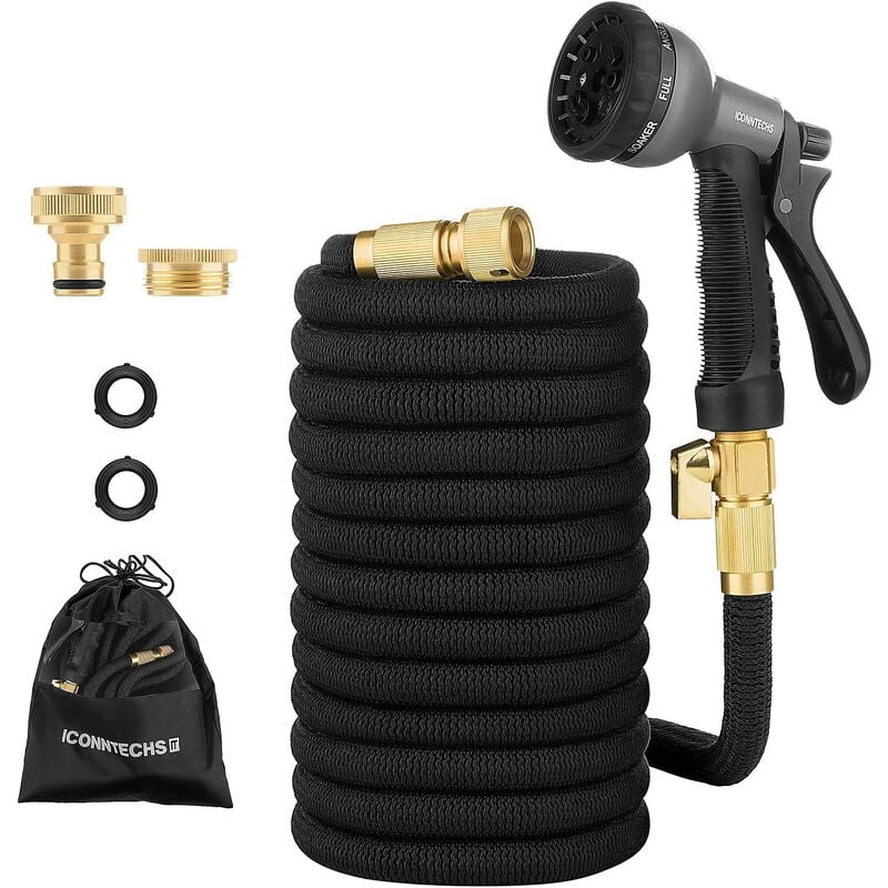 Retractable Garden Hose, 30m/100ft Retractable Hose 3/4' and 1/2' eu ...