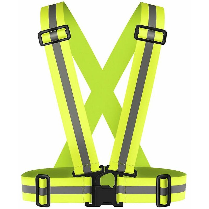 Road safety harness with reflective vest (green) - Garden Equipment Review
